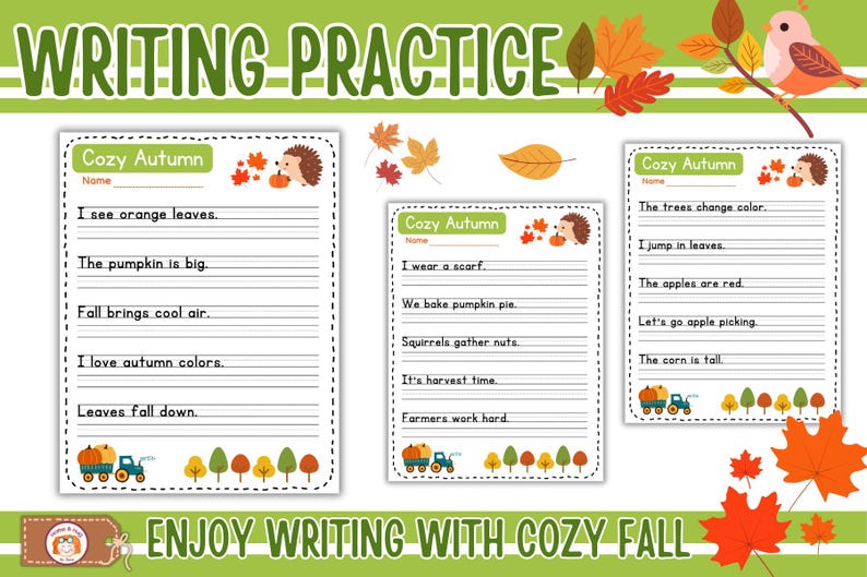 Sentence Writing Practice Worksheets, Learn to Write the Word ...