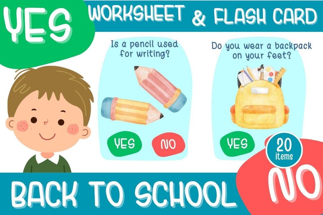 Yes or No Question, Worksheet for Kids, Activity, Game, Learn to Answer ...