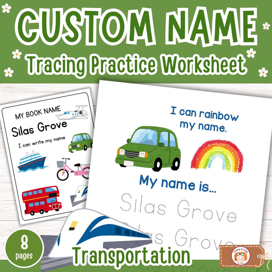 Custom Name Tracing Sheet,handwriting Practice,personalized Name Trace ...