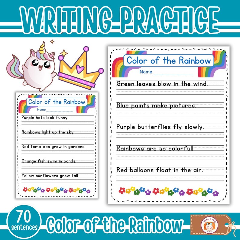 Sentences Writing Practice Worksheets, Write the Sentences Activity ...