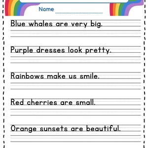 Sentences Writing Practice Worksheets, Write the Sentences Activity ...