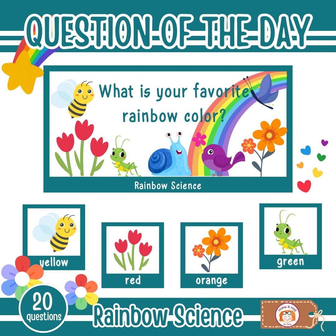 Question of the Day for Preschool March, Kindergarten Sight Words, Yes ...