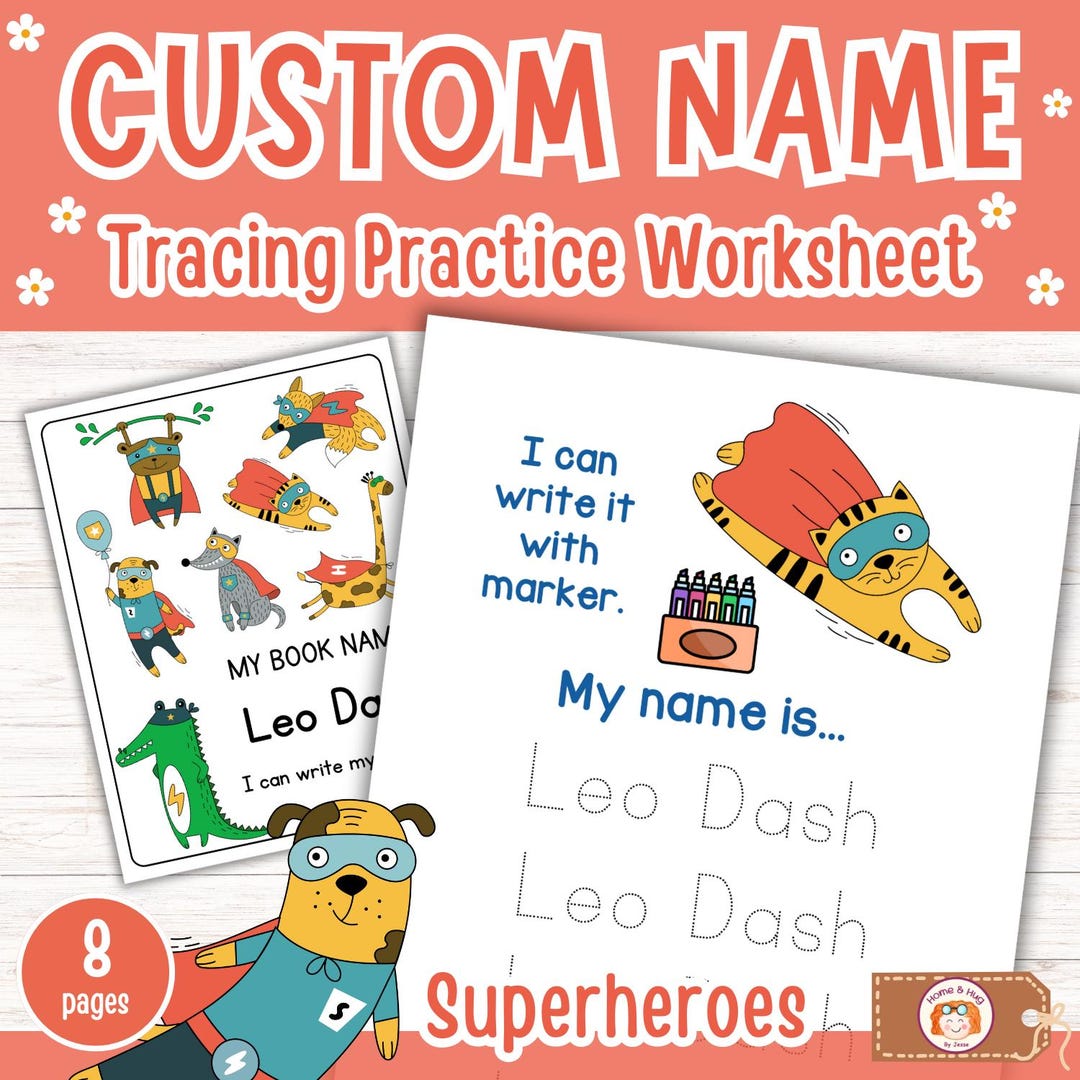 Editable Name Tracing Sheet-handwriting Practice| Custom PDF for Kids ...