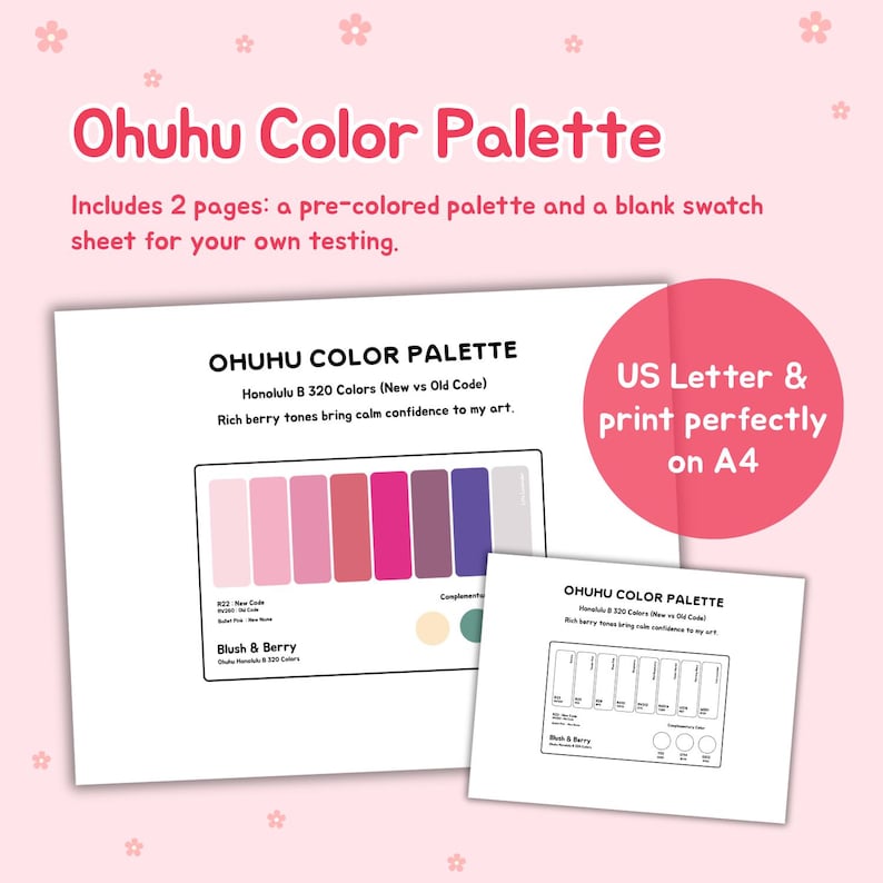 Ohuhu Color Palette for 320 Markers | New & Old Code | Valentine Theme ...