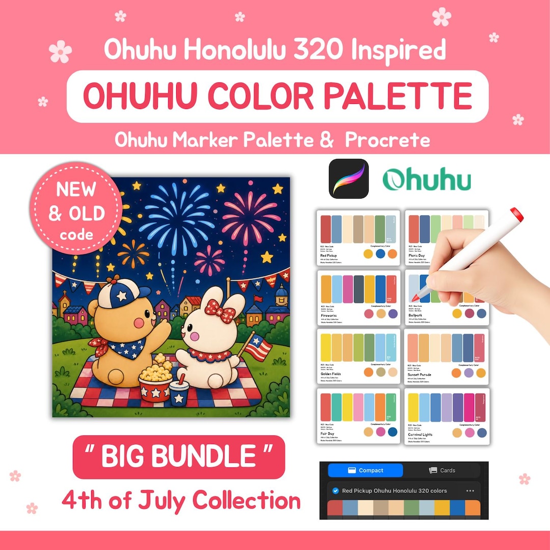 Ohuhu Color Palette 320 Markers for Procreate and Marker Artists | New ...