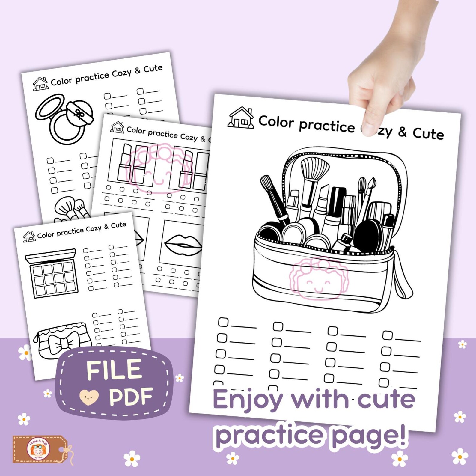 Cosmetic Coloring Practice Pages: Blending, Shading (PDF) - Etsy