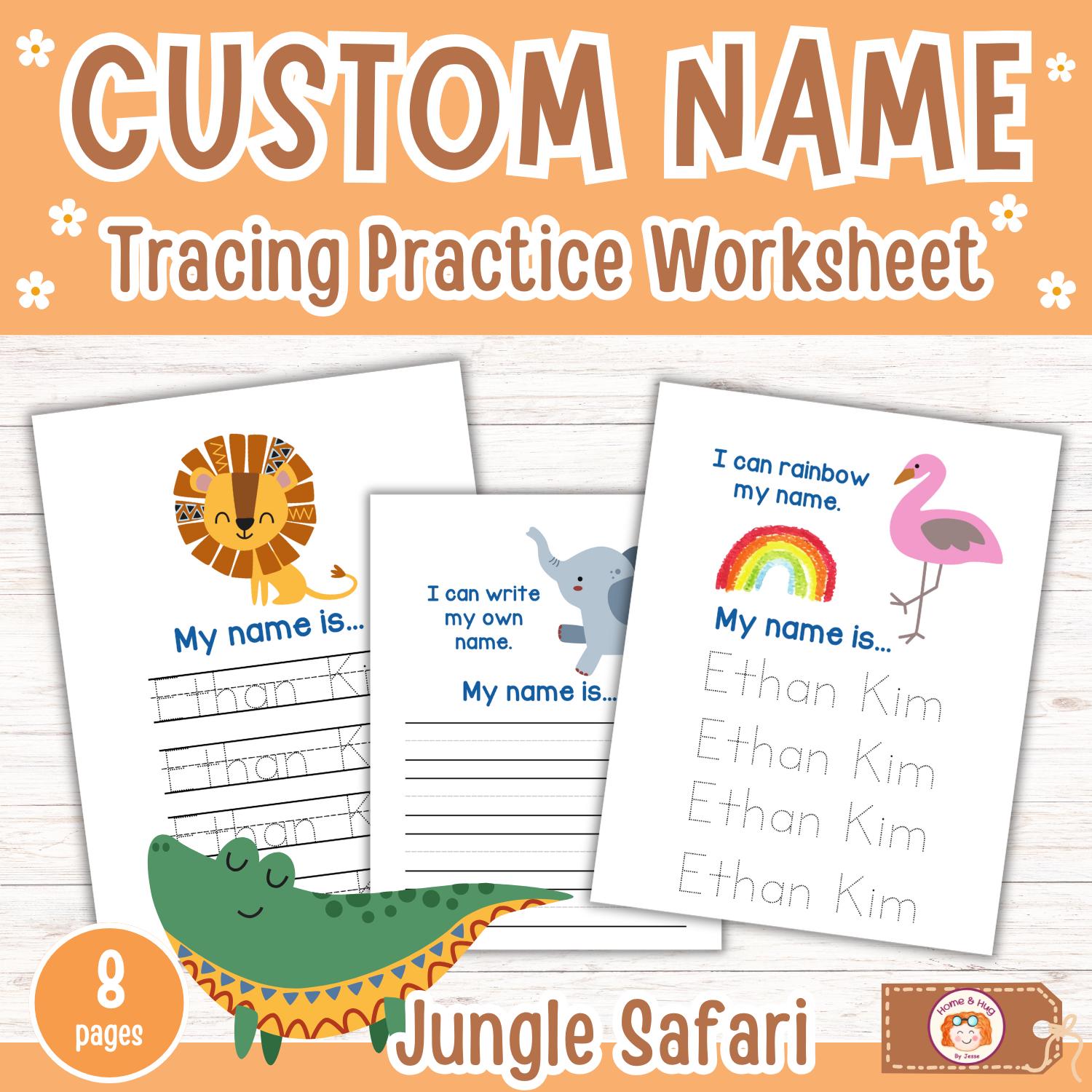 Editable Name Tracing Sheet-handwriting Practice| Custom PDF for Kids ...