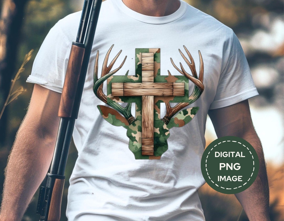Camo Cross Hunting Png, Christian Hunters of Men Png, Bible Nature Outdoor Png, Camouflage Cross ...