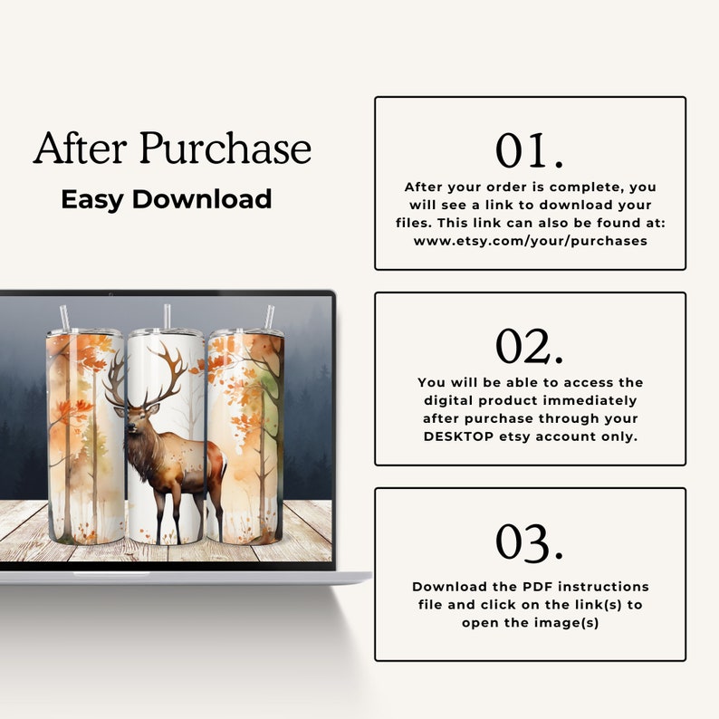 Camo Deer (elk) Hunting Season Tumbler Wrap 20oz Sublimation Tumbler ...