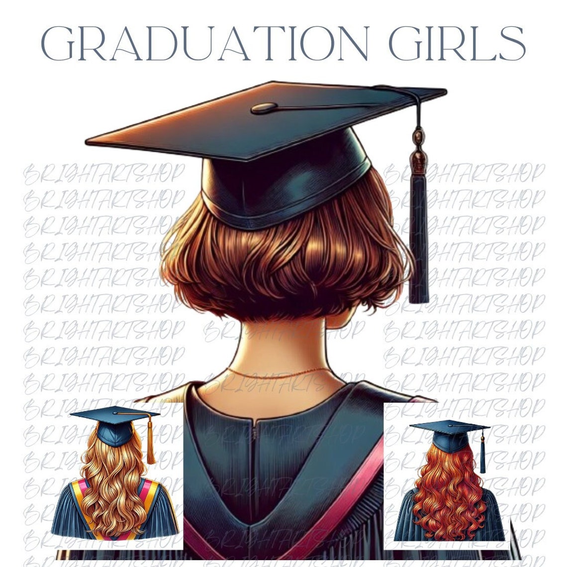 Graduation Clipart Bundle, Diploma Clipart, Graduation Girl Clipart ...