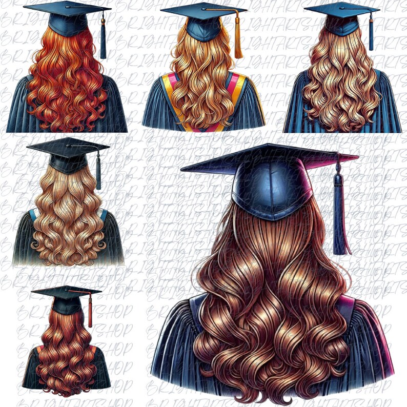 Graduation Clipart Bundle, Diploma Clipart, Graduation Girl Clipart ...