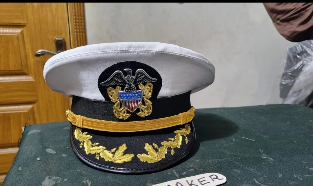 WW2 Us Navy Commander Caption Officer Visor Cap All Sizes Available - Etsy