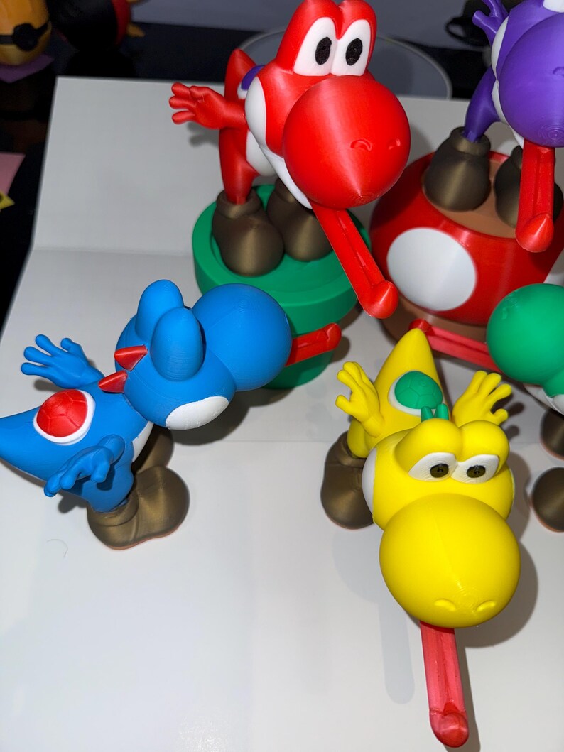 Yoshi With Tongue Out Figurine - Etsy