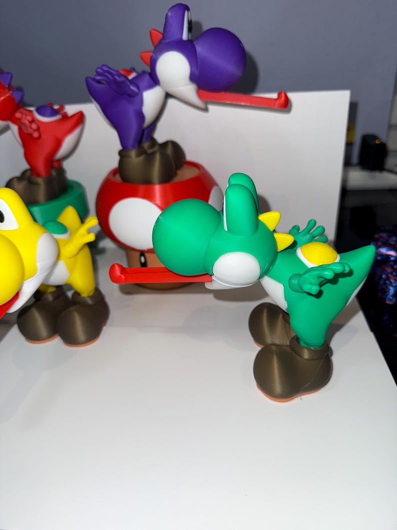 Yoshi With Tongue Out Figurine - Etsy