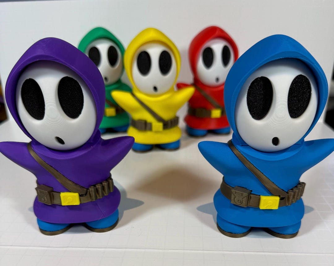Shy Guy Desktop Figurine, Decor Different Color Selection - Etsy