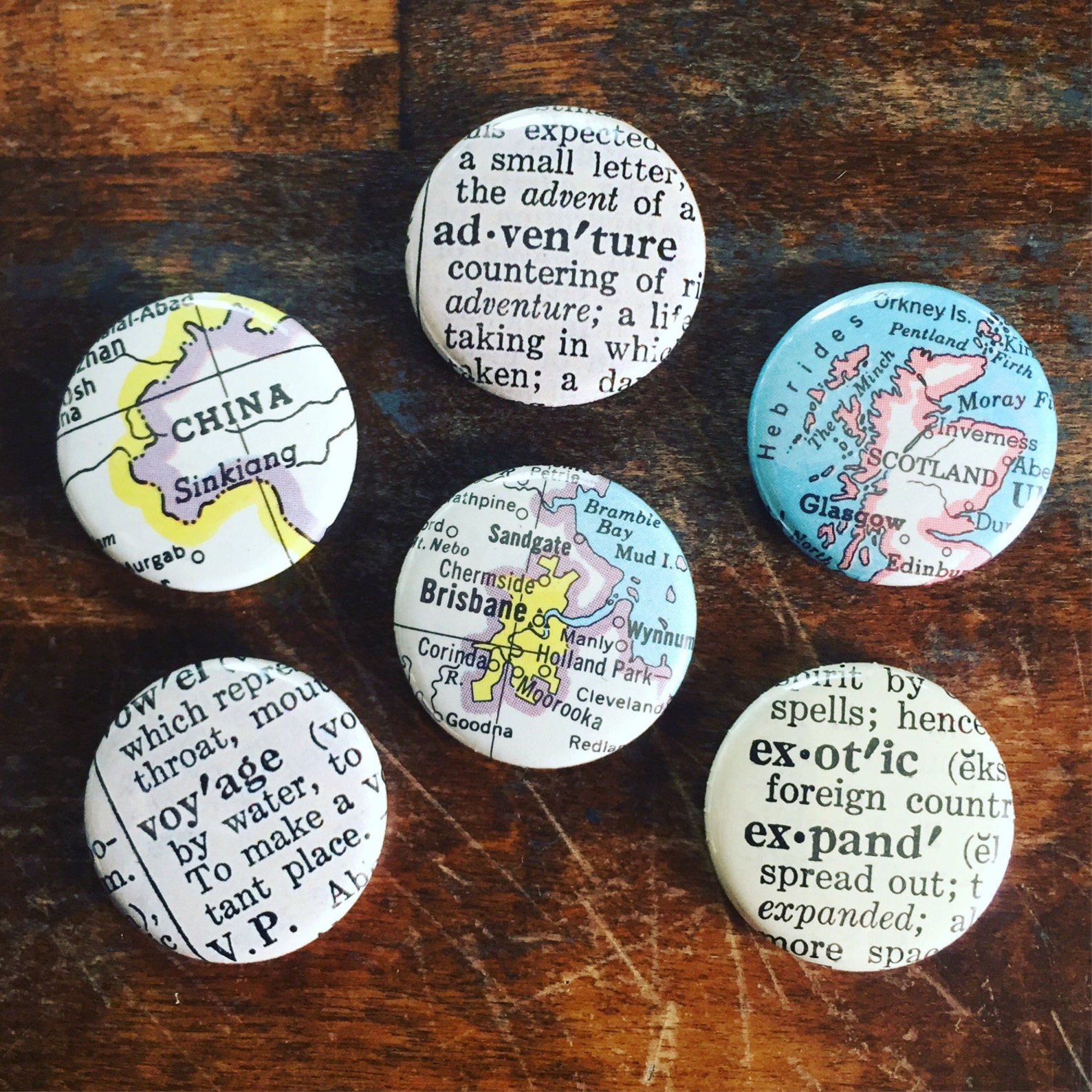 Travel Lovers Magnets Set of Six - Etsy
