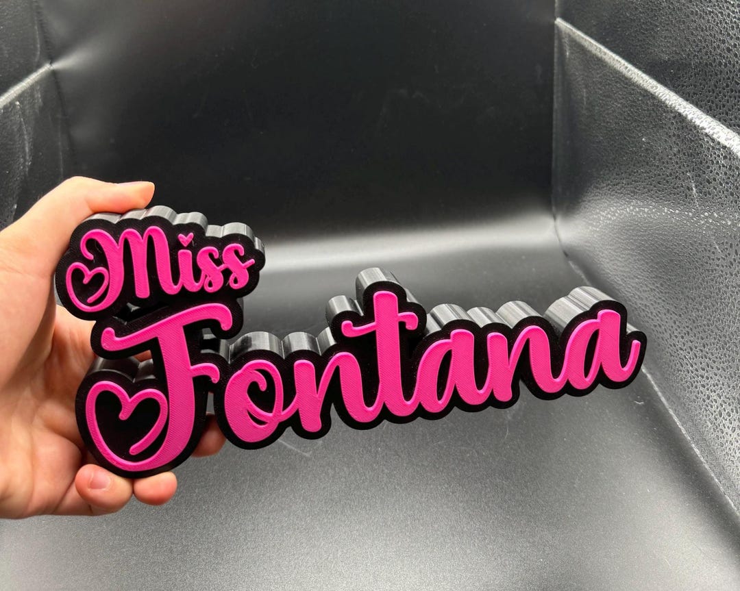 Princess Teacher Name Plate, Girly Desk Sign, Hearts Teacher Gift, Cute ...