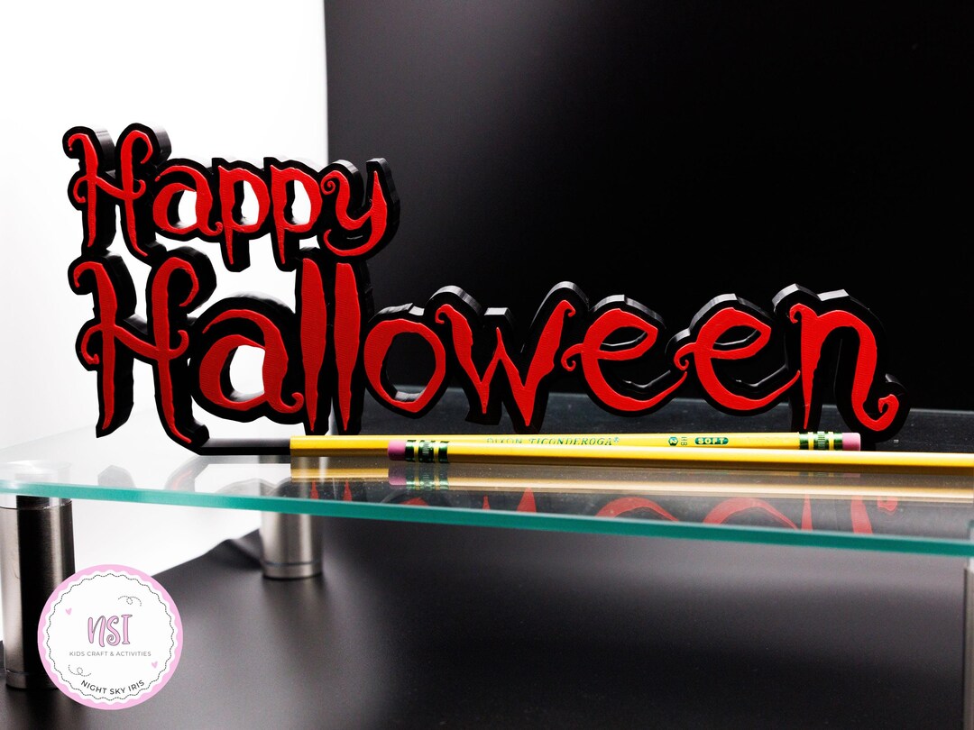 Custom 3D Printed Halloween Desk Name Plate, Teacher Gift - Etsy