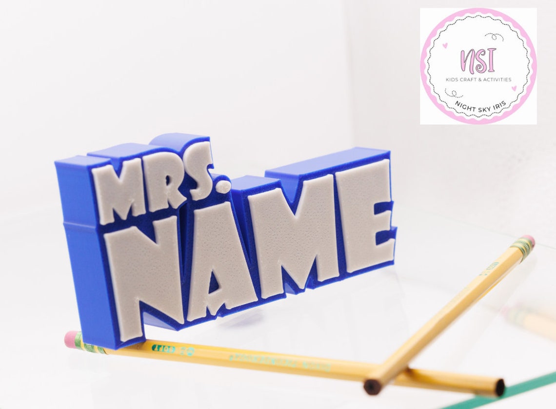 Bold Teacher Name Plate, Bold Desk Sign, Teacher Gift, Desk Decor, Fun ...