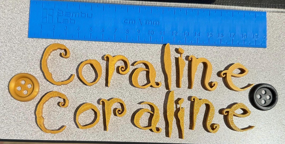 Coraline font, Freestanding letters for projects/ decorating, halloween ...