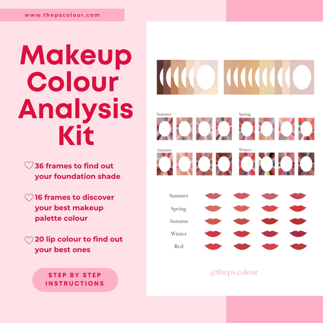 Makeup Colour Analysis Kit Korean Colour Analysis Foundation Shade ...