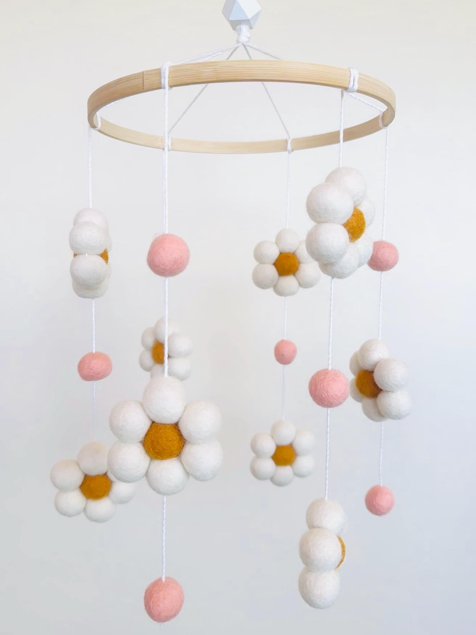 Daisy Flower Baby Mobile | Baby Girl Pastel Flower Mobile | Boho Flower ...