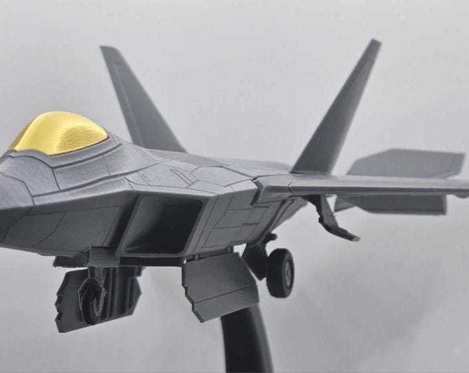 F-22 Raptor Desk Model With Stand Stunning Precision 3D Printed 1/72 ...