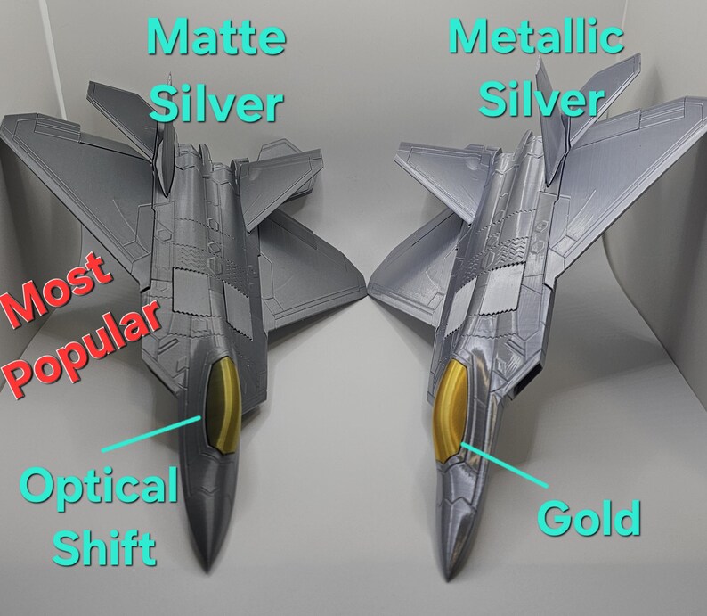 F-22 Raptor Desk Model With Stand | Stunning Precision 3D Printed 1/72 ...