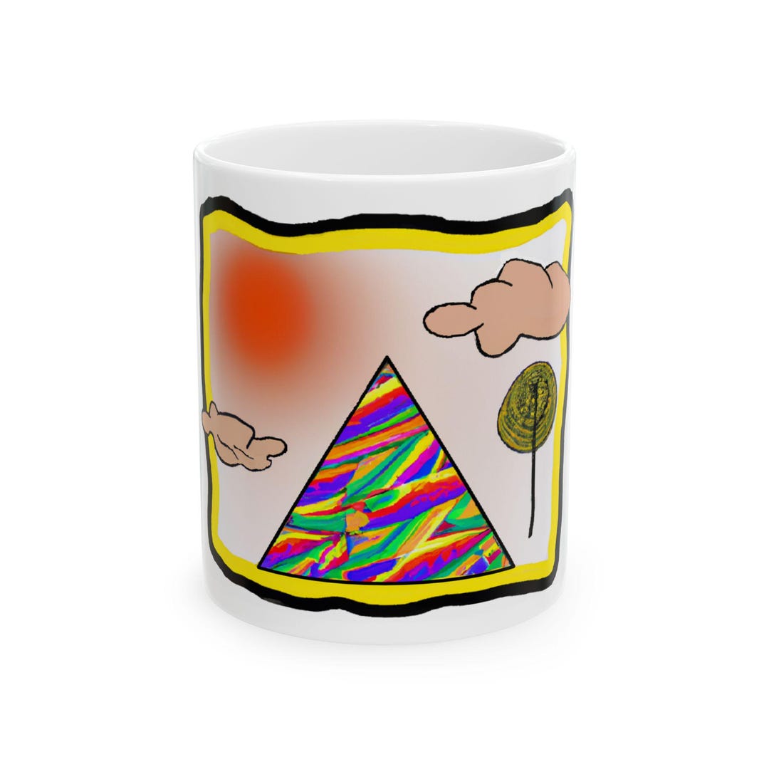 Vibrant Pyramid Mug - Elevate Your Creativity - Etsy