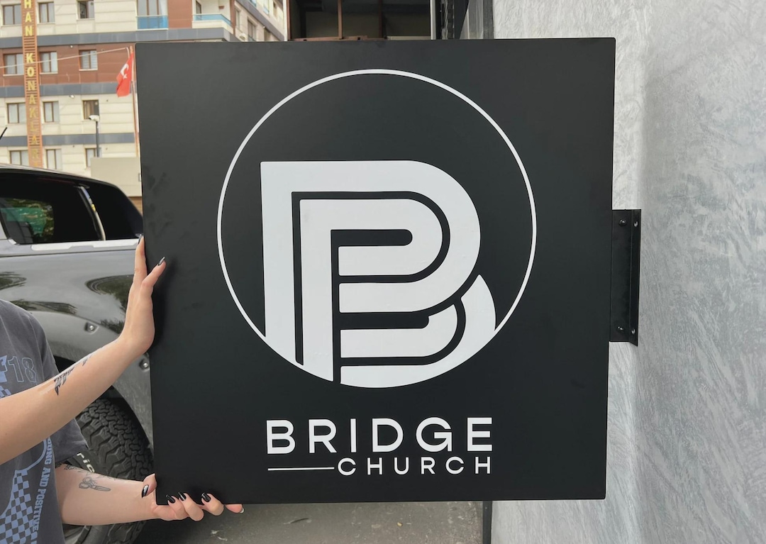 Custom Blade Metal Sign, Rectangular Blade Sign, Double Sided Blade ...