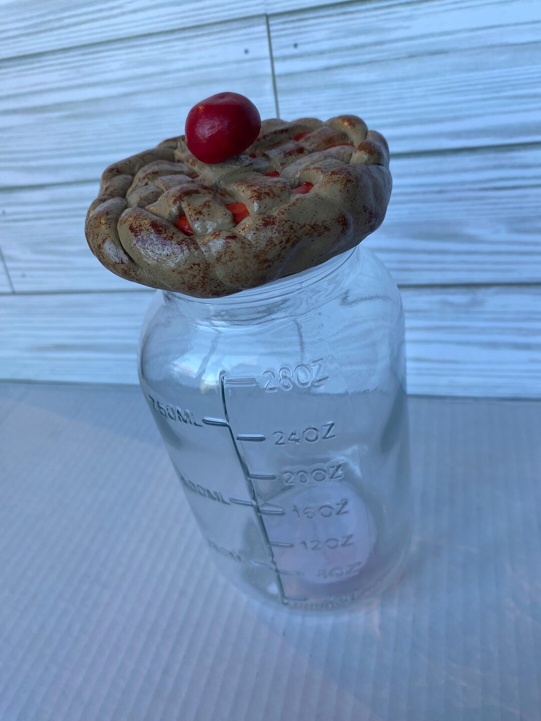 Fall Pumpkin Pie Canning Jar Lid Decor | Autumn Home Decor | Clay Art ...