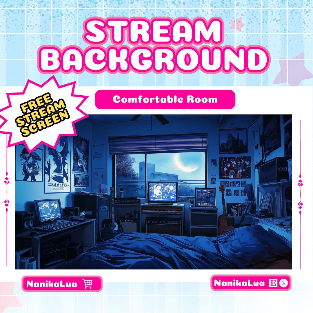 Comfortable Room Stream Background, Cozy Gothic Vtuber Twitch ...