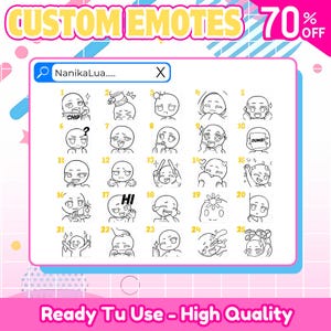 Custom Twitch Emotes or Kick Emotes, Twitch Emote for Streamer Twitch ...