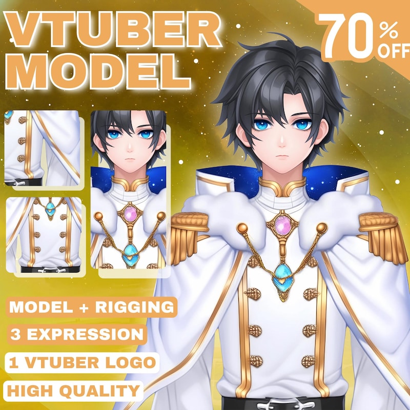 Vtuber Male Model Live2d - Etsy