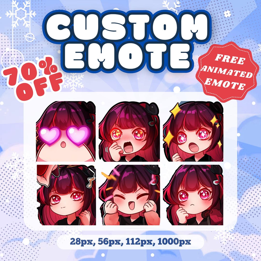 Custom Twitch Emotes or Kick Emotes Twitch Emotes, Anime Twitch Emote ...