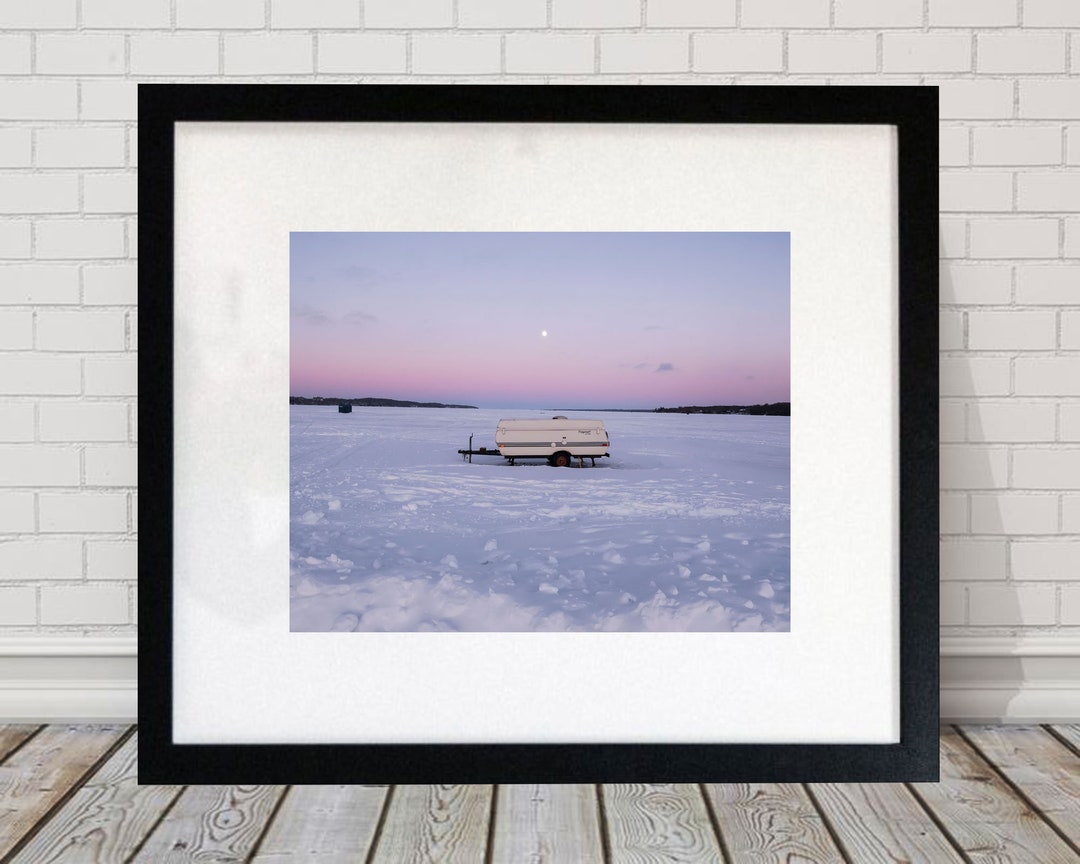 Winter Ice Fishing Digital Print - Landscape Photography - Fine Art ...