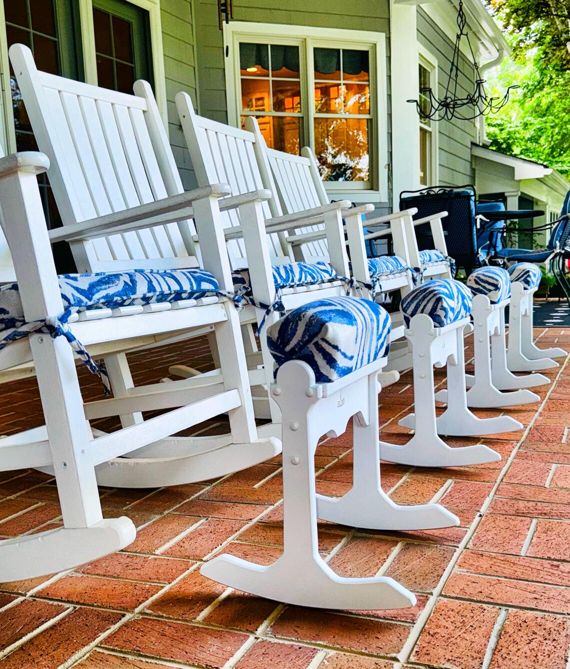 Footrocker Rocking Footstool, Rocking Chair Accessory, Sunbrellatm Clad ...