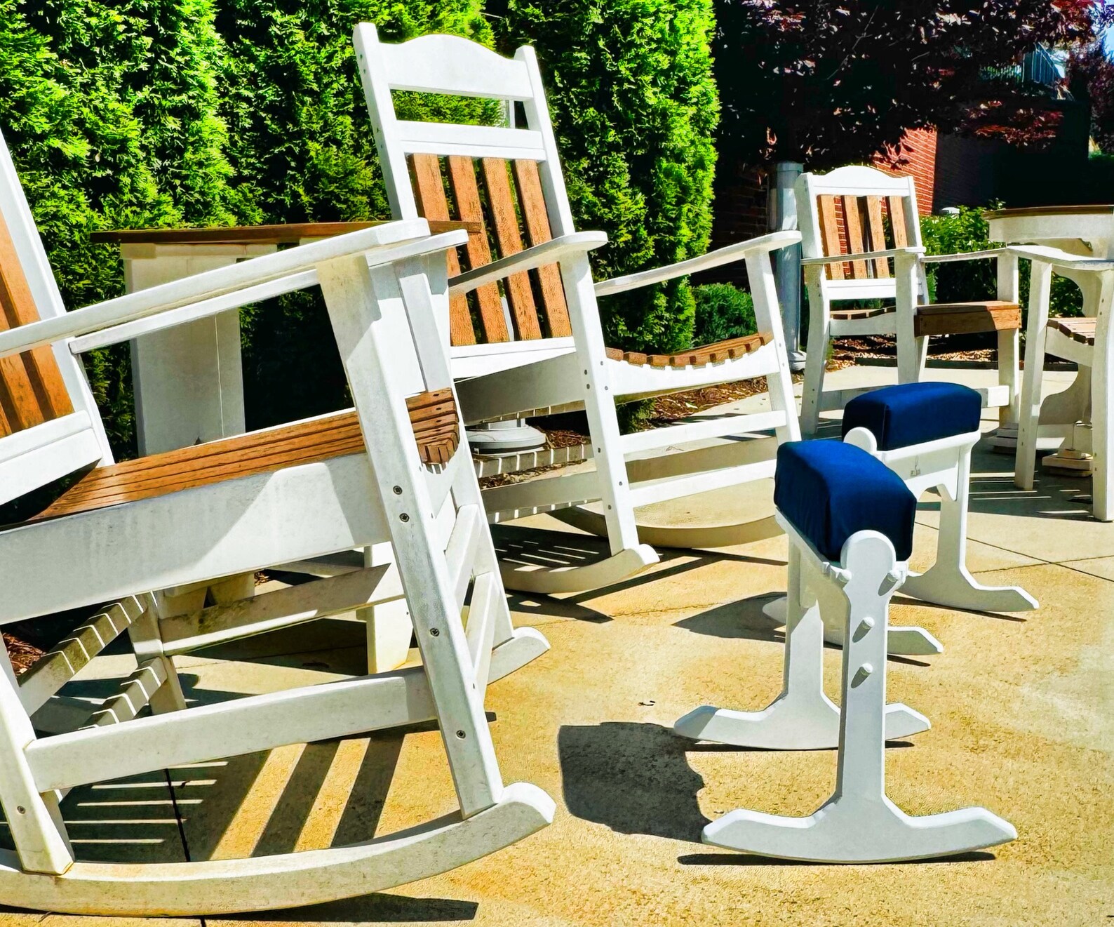 Footrocker Rocking Footstool, Rocking Chair Accessory, Sunbrellatm Clad ...