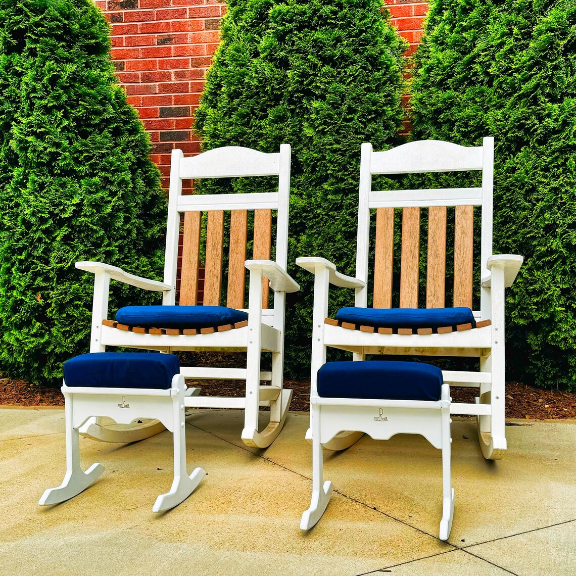 Footrocker Rocking Footstool, Rocking Chair Accessory, Sunbrellatm Clad ...