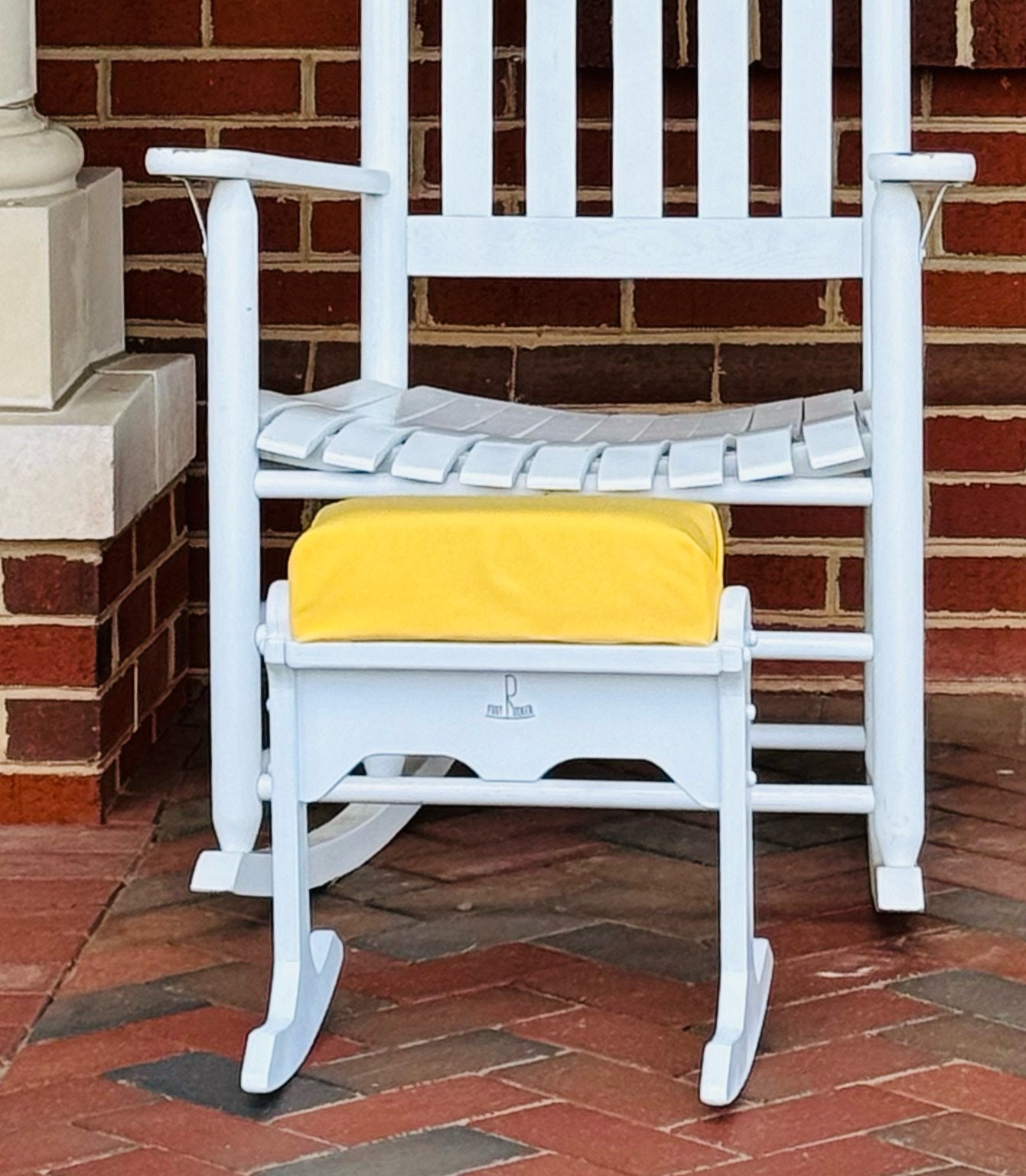 Footrocker Rocking Footstool, Rocking Chair Accessory, Sunbrellatm Clad ...