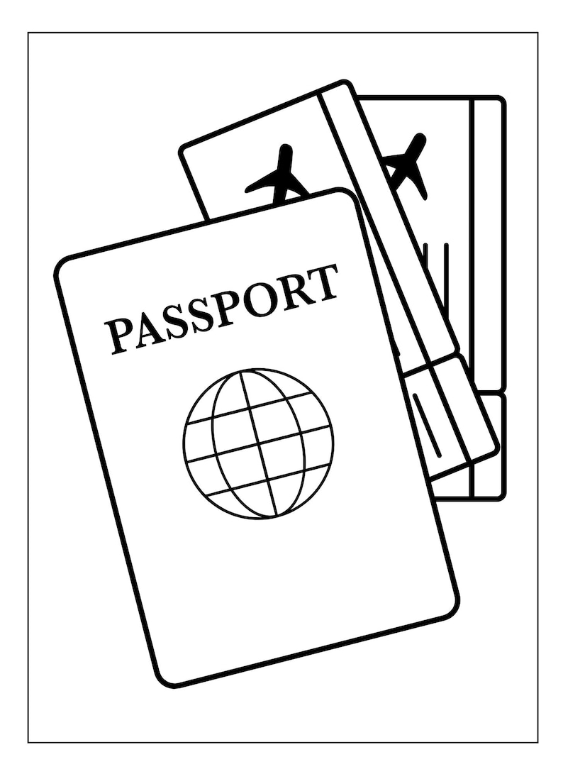 Travel Coloring Sheets - Etsy
