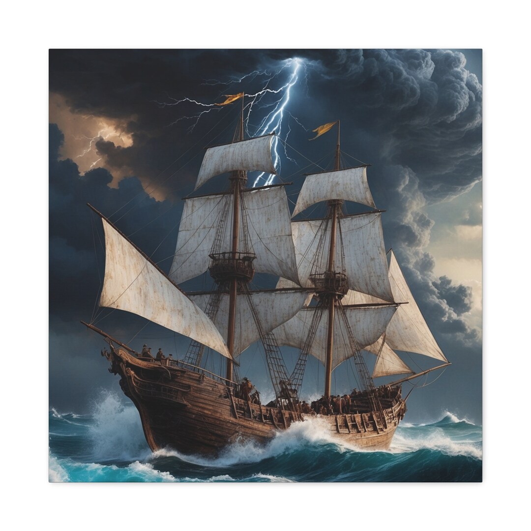 Santa Maria Shop at Sea Portrait/ Wall Art/ Home Wall Decor - Etsy