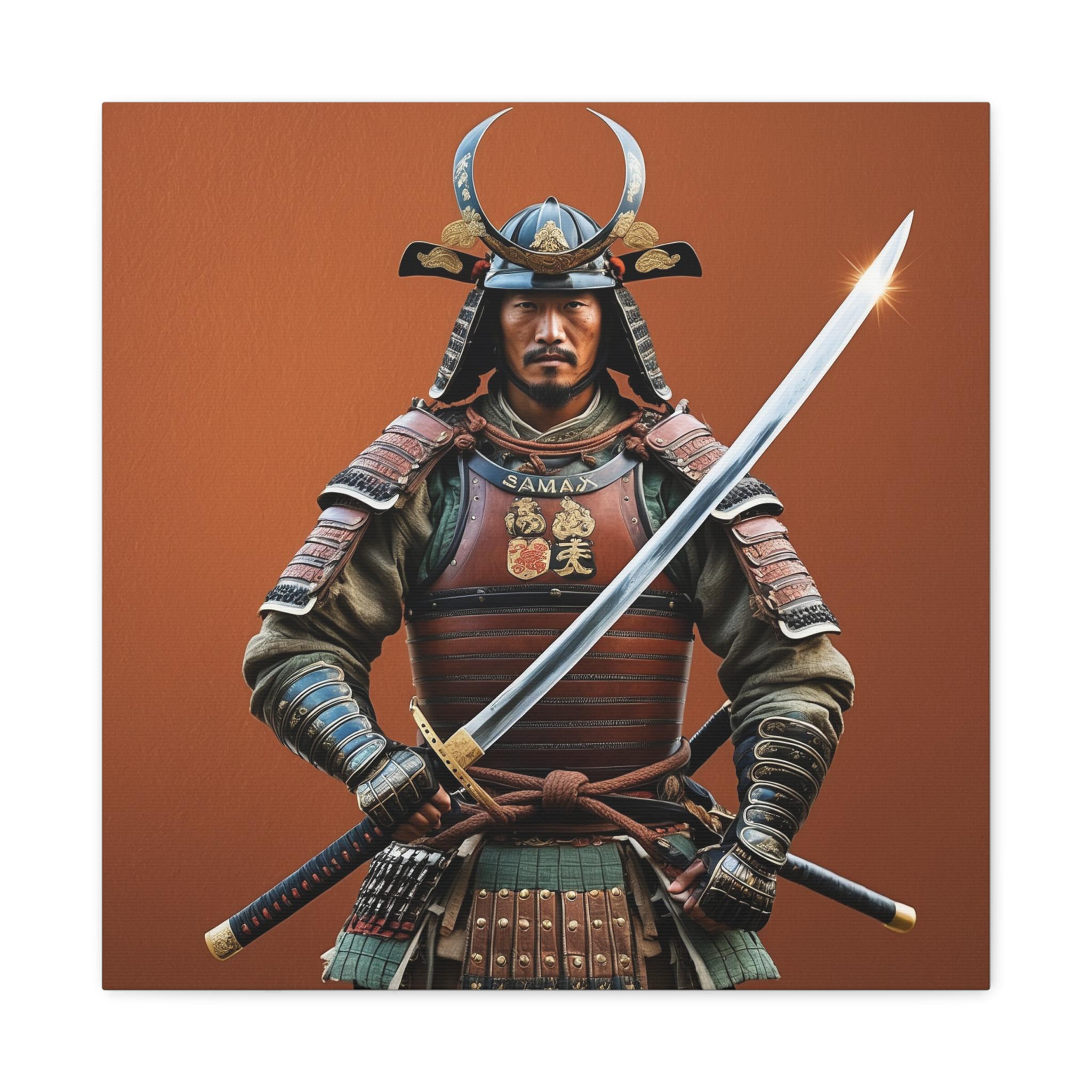Samurai Solider Portrait/ Wall Art/ Home Wall Decor - Etsy