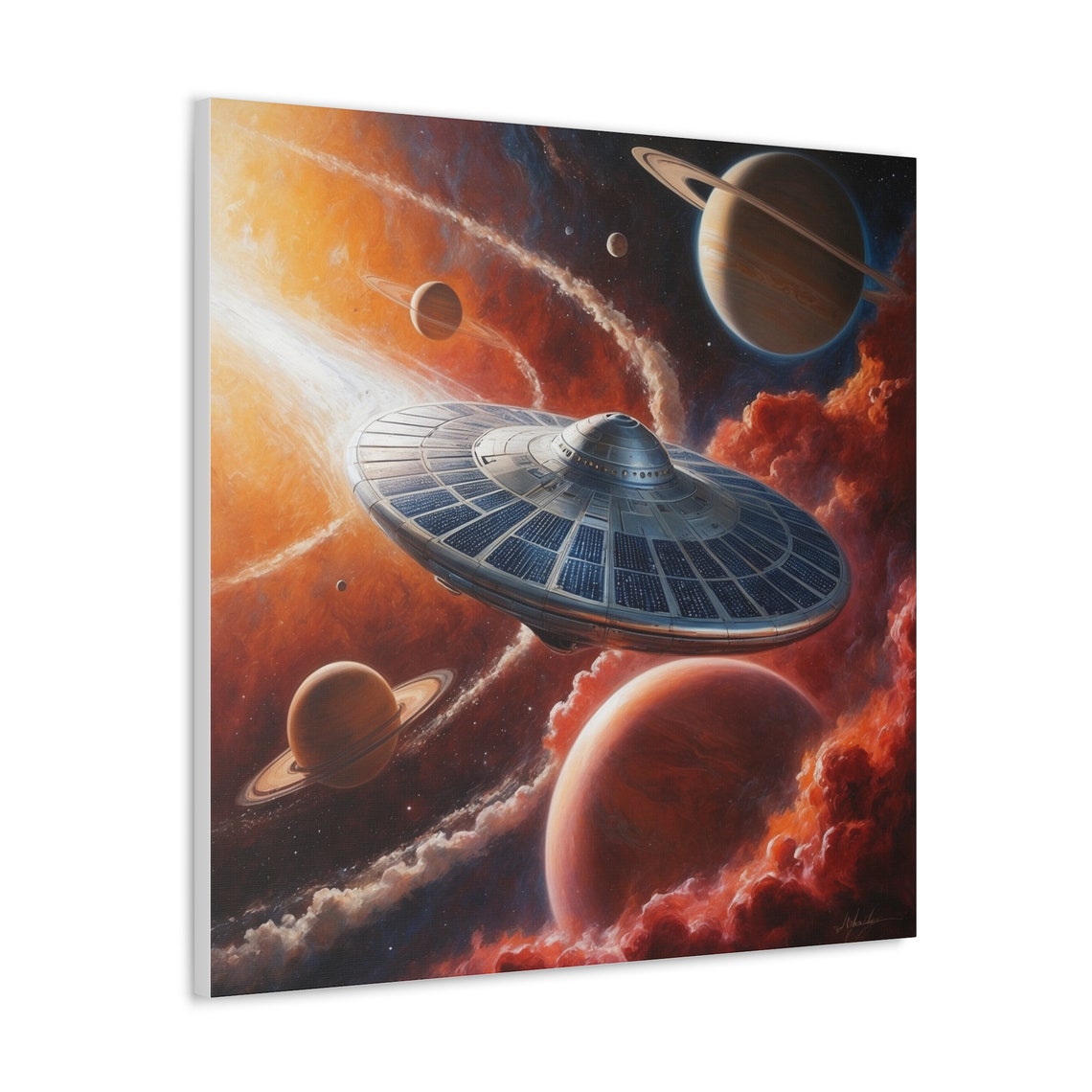 Vibrant Solar System Portrait/ Wall Art/ Home Wall Decor - Etsy