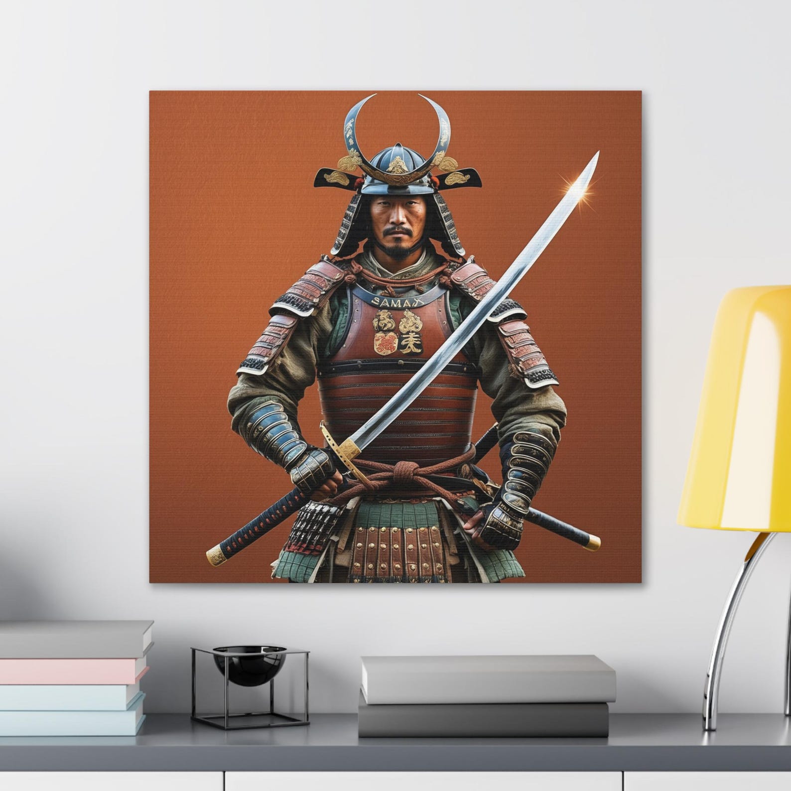 Samurai Solider Portrait/ Wall Art/ Home Wall Decor - Etsy