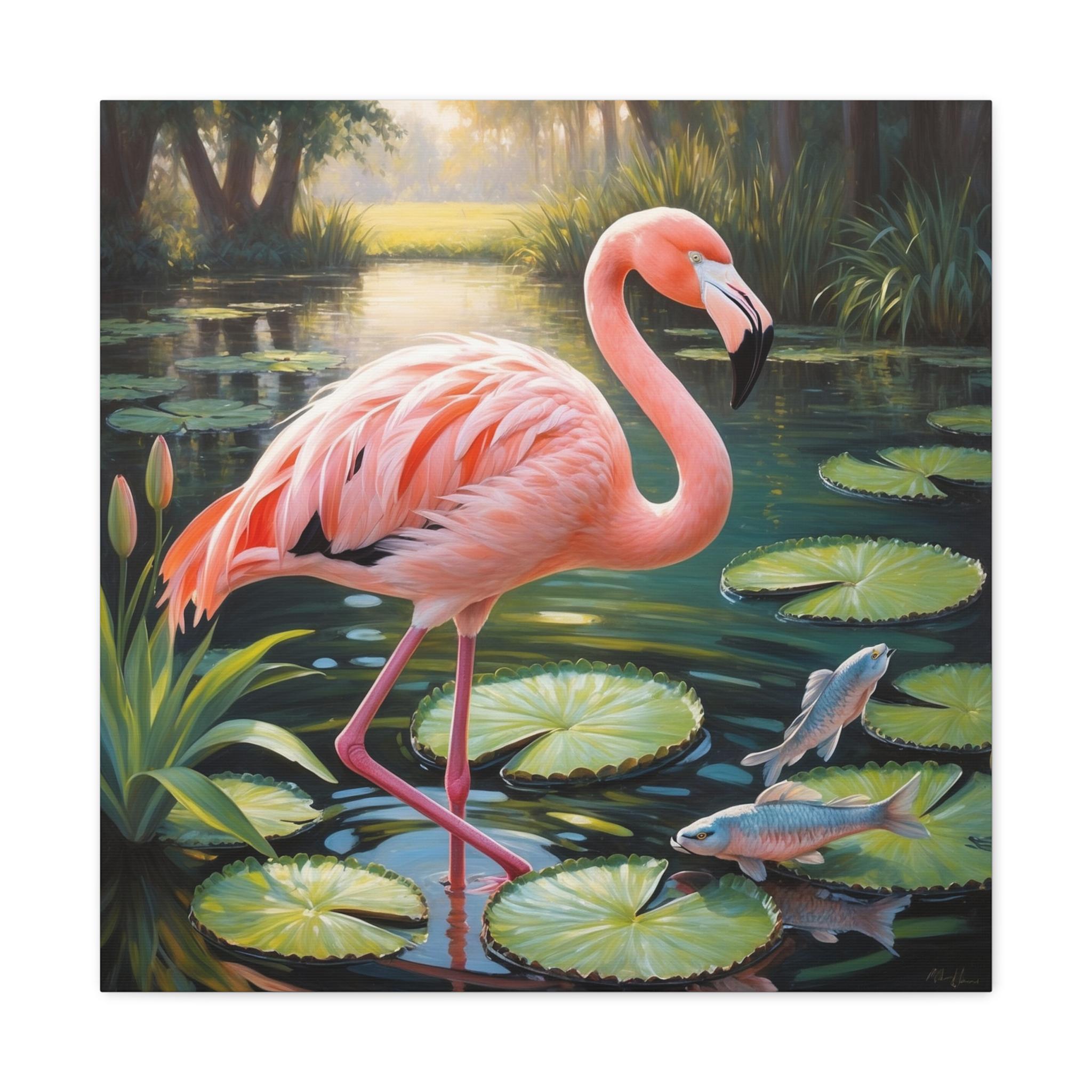 Pink Flamingo Portrait/ Wall Art/ Home Wall Decor - Etsy