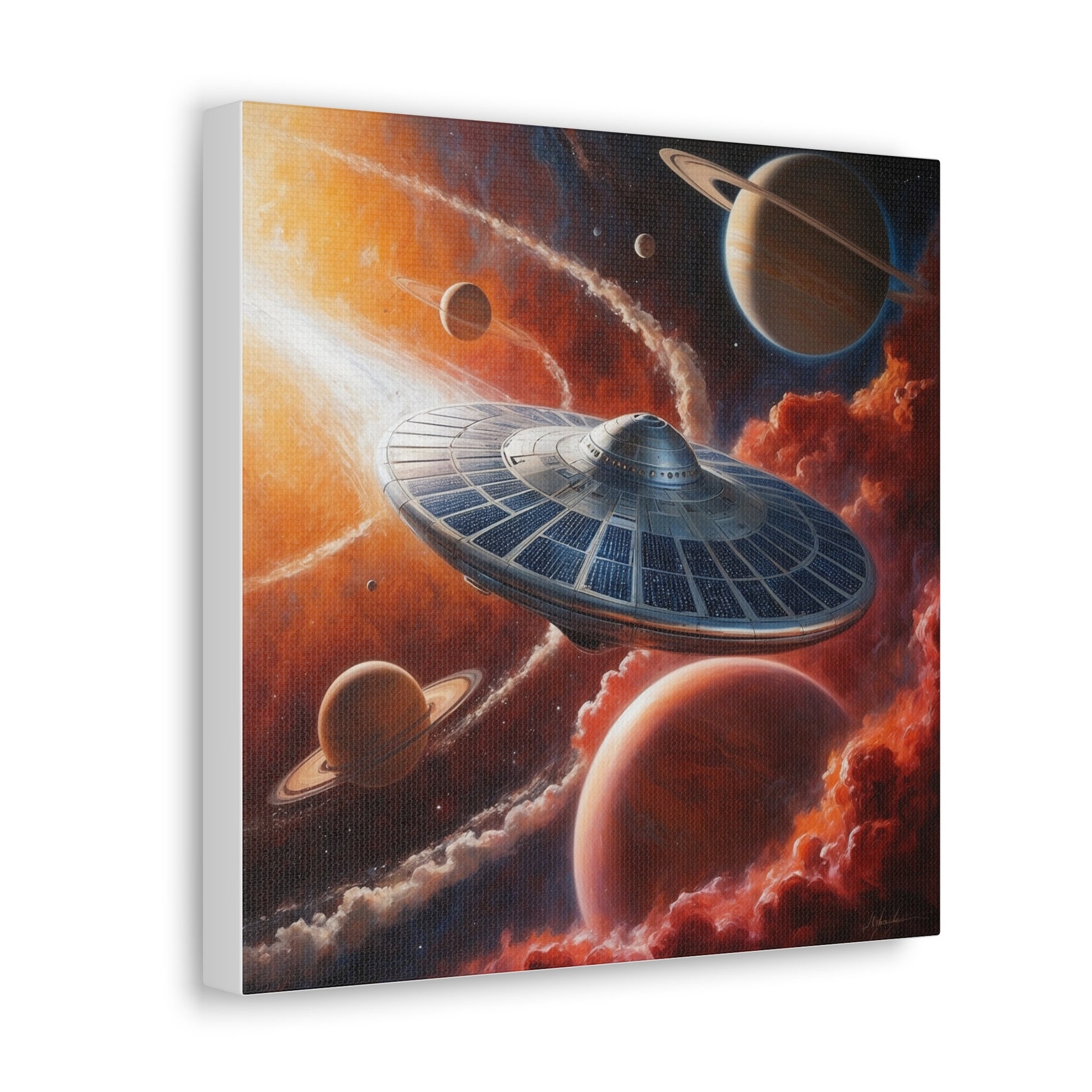 Vibrant Solar System Portrait/ Wall Art/ Home Wall Decor - Etsy