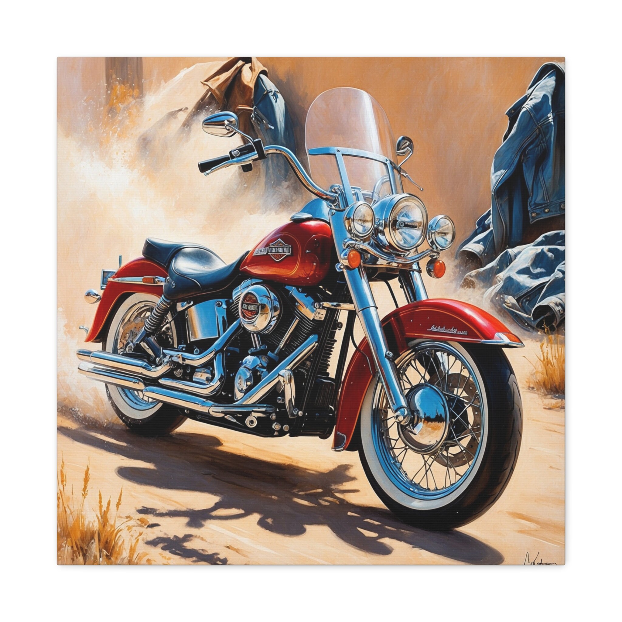 Vintage Harley Davidson Portrait/ Wall Art/ Home Wall Decor - Etsy