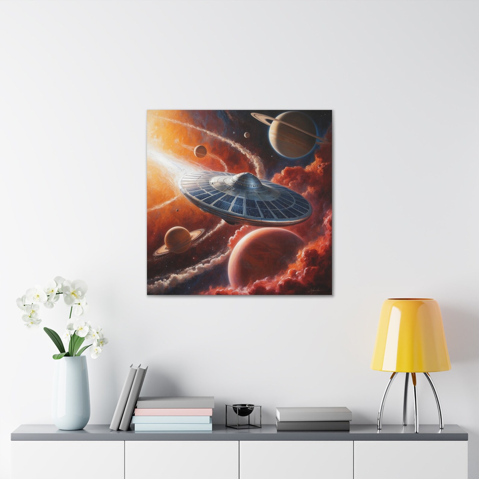Vibrant Solar System Portrait/ Wall Art/ Home Wall Decor - Etsy