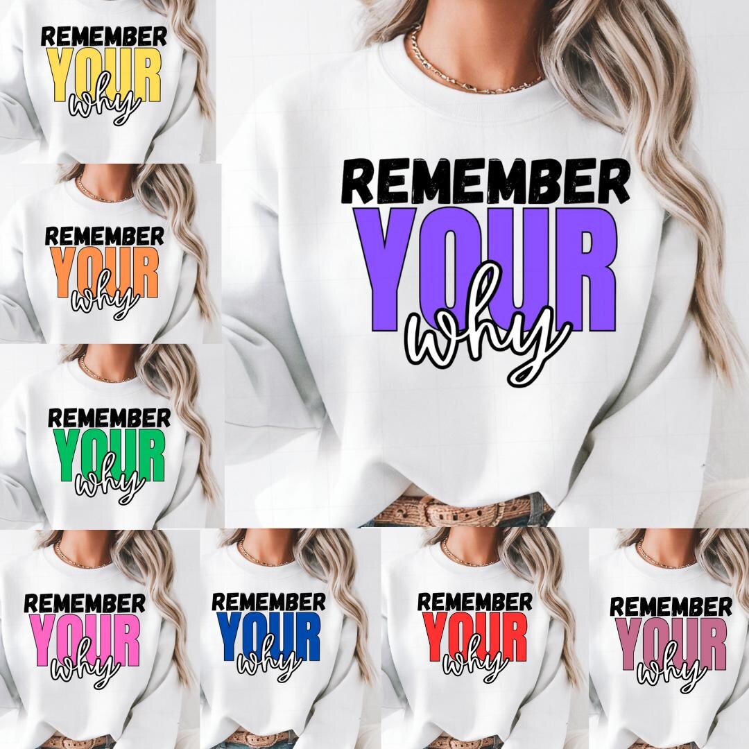 Remember Your Why SVG: Inspirational Quote, Motivation PNG (digital ...